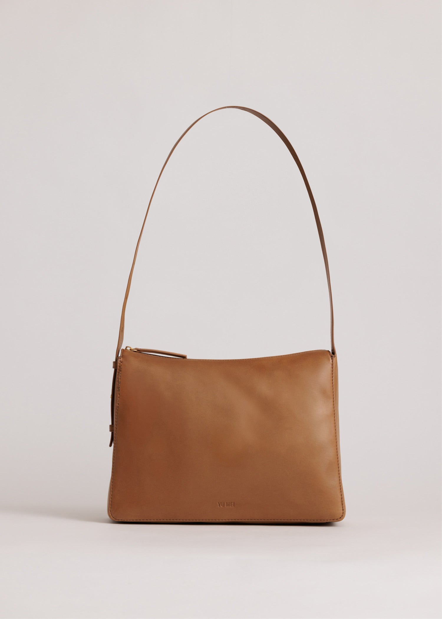 Charlie | Leather Shoulder Bag in Toffee | Yu Mei